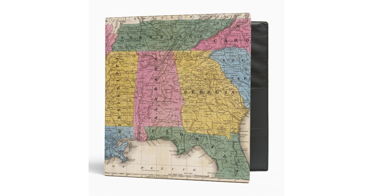 Map of the Southern States Binder | Zazzle