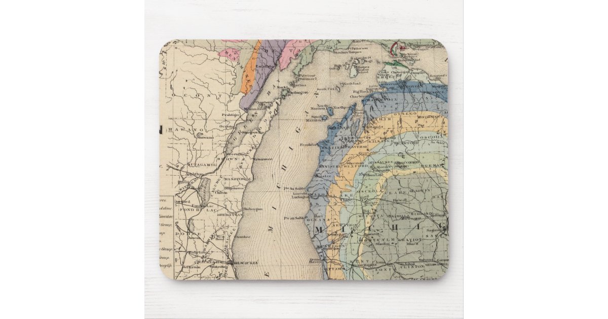 Map of the State of Michigan Mouse Pad | Zazzle