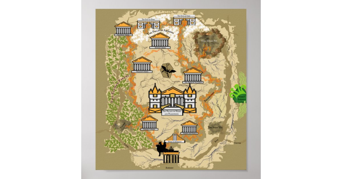 Map of the Underworld Poster | Zazzle