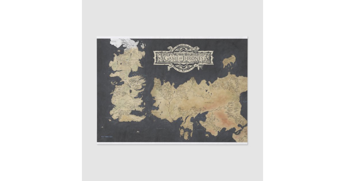 Map of Westeros Tissue Paper | Zazzle