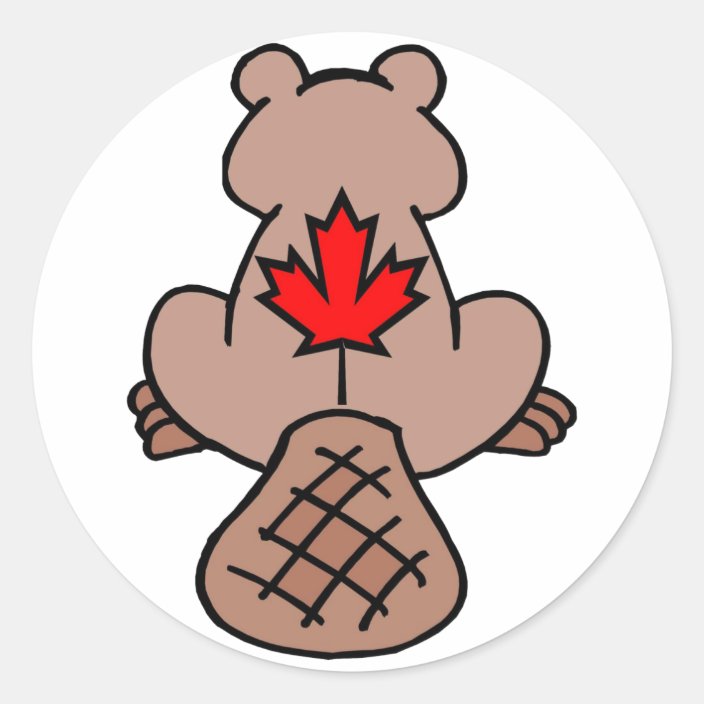 Maple Leaf Beaver Stickers | Zazzle.ca