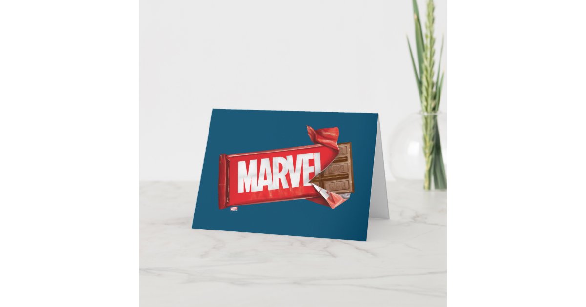 Marvel | Chocolate Bar Logo Card | Zazzle