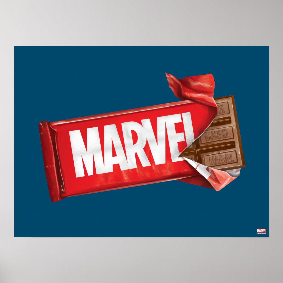 Marvel | Chocolate Bar Logo Poster | Zazzle