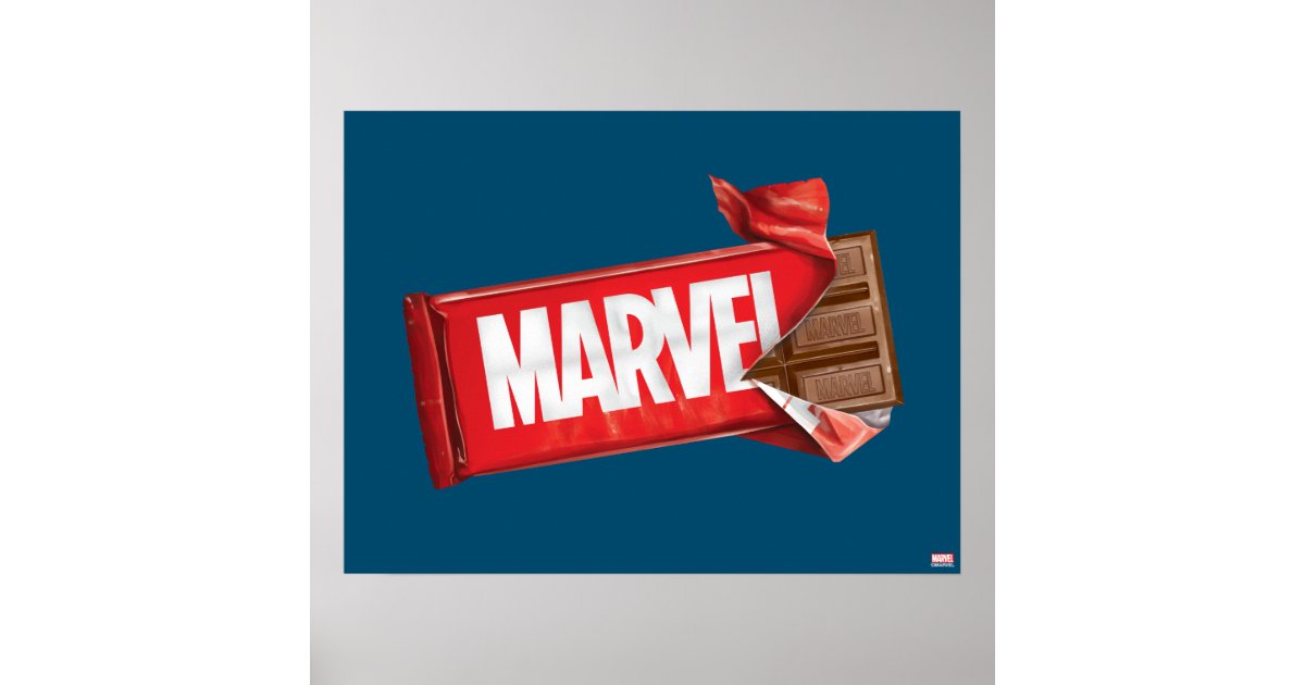 Marvel | Chocolate Bar Logo Poster | Zazzle