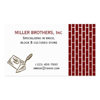 Masonry Business Cards and Business Card Templates | Zazzle Canada