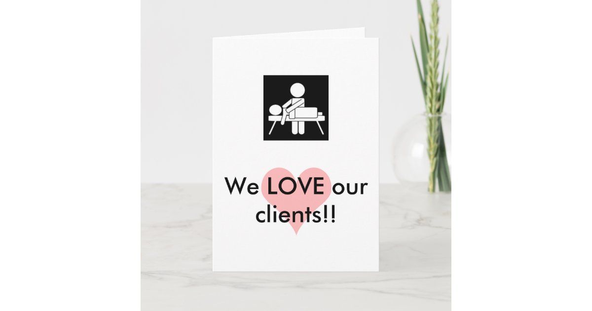 Massage Client Appreciation Card | Zazzle