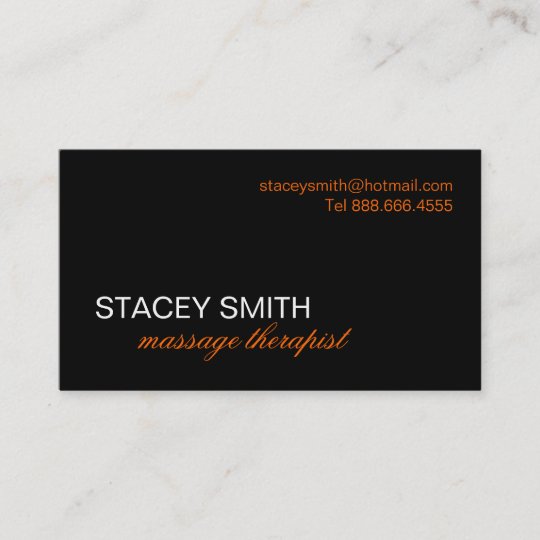 MASSAGE THERAPIST (RMT) BUSINESS CARD | Zazzle.ca