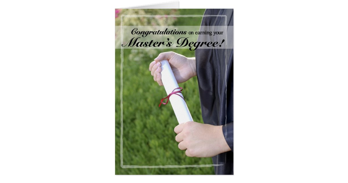 Master's Degree Graduation Congratulations Card | Zazzle.ca