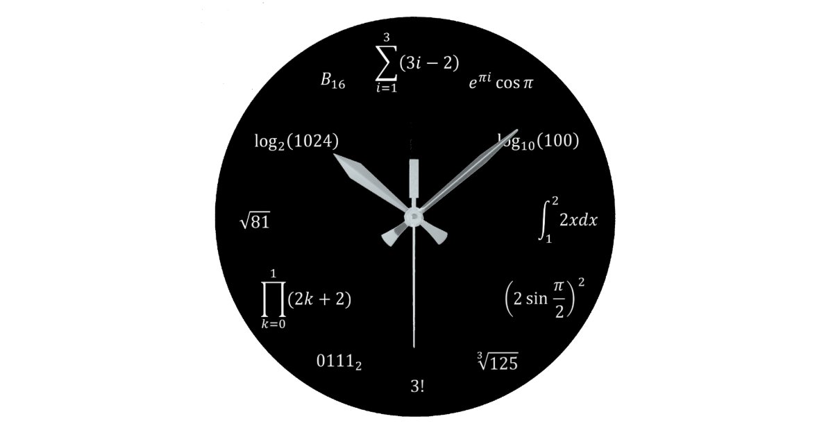 Math Equations and Notations Large Clock | Zazzle.ca