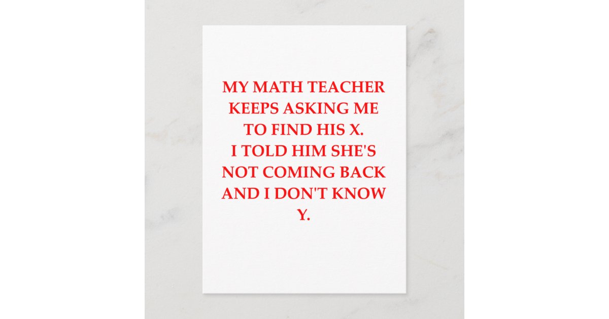 MATH POSTCARD | Zazzle
