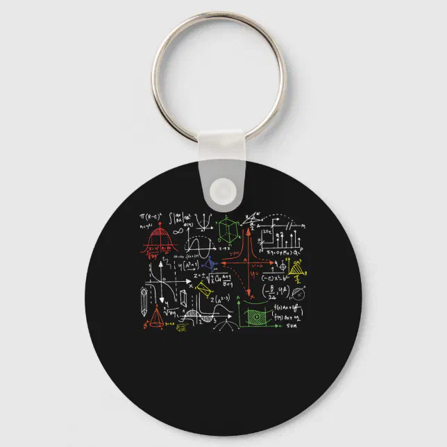 Math Teacher Formulas Cheat Sheet Cool Geek Nerd Keychain Zazzle