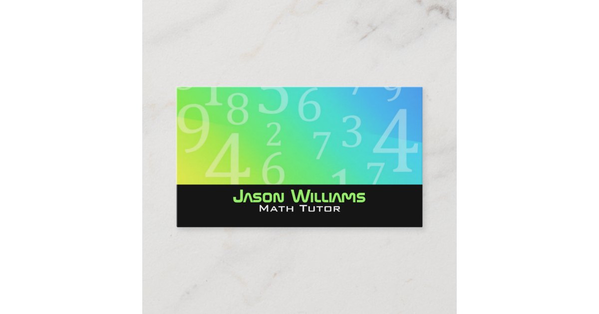Math Tutor Business Cards | Zazzle