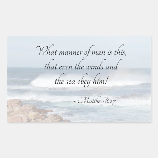Matthew 8:27 Jesus calms the storm, Bible Verse Sticker | Zazzle.ca