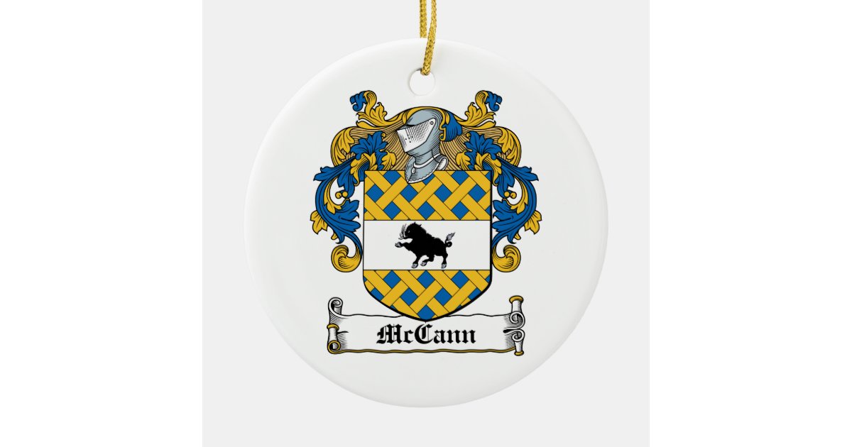 McCann Family Crest Ceramic Ornament | Zazzle