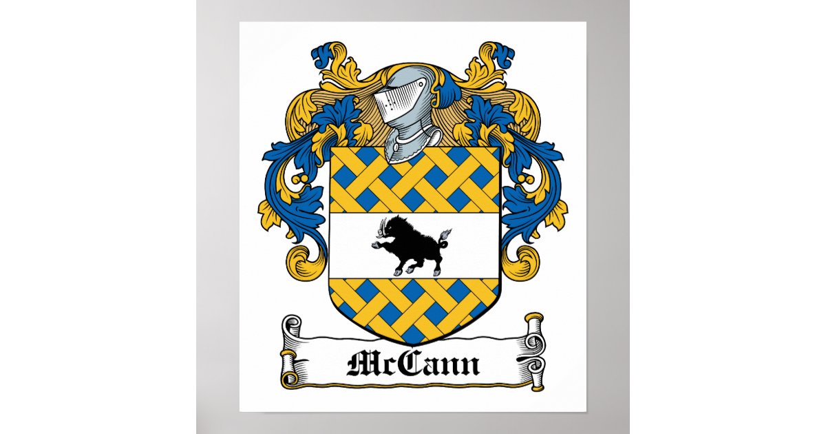 McCann Family Crest Poster | Zazzle