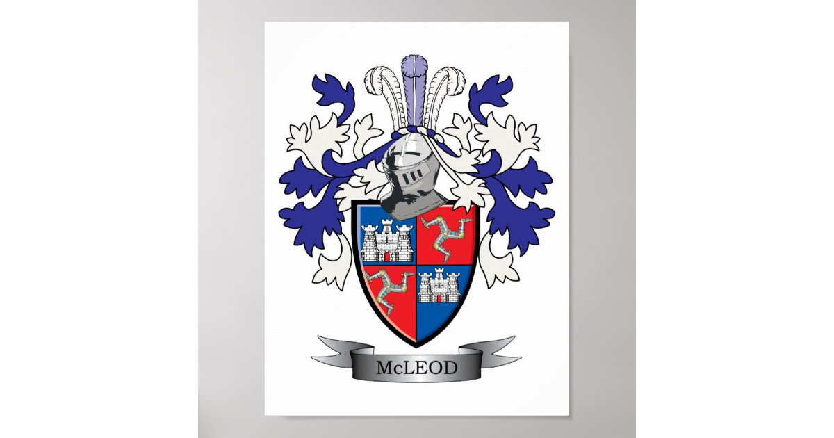 McLeod Family Crest Coat of Arms Poster | Zazzle