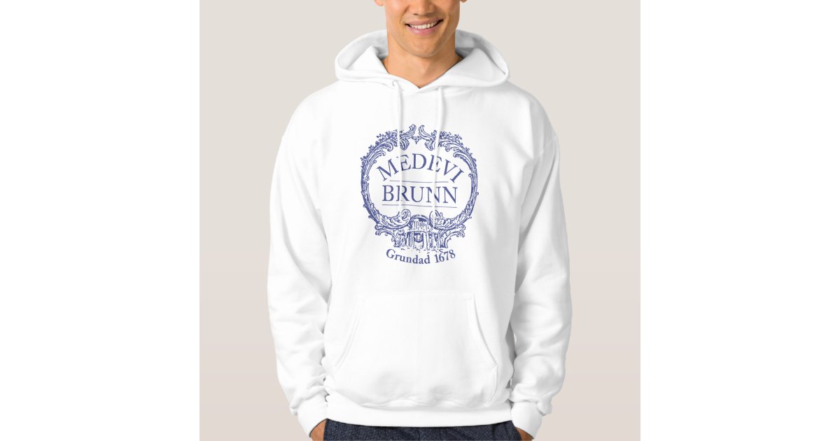 Medevi Brunn Logo Men's Hoodie (plain back) | Zazzle