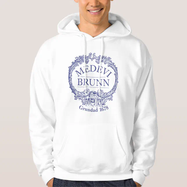 Medevi Brunn Logo Men's Hoodie (plain back) | Zazzle