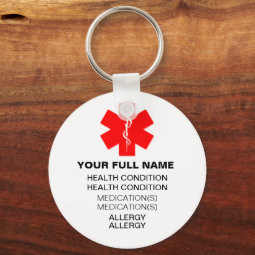 Medi-Alert Key Chain | Zazzle