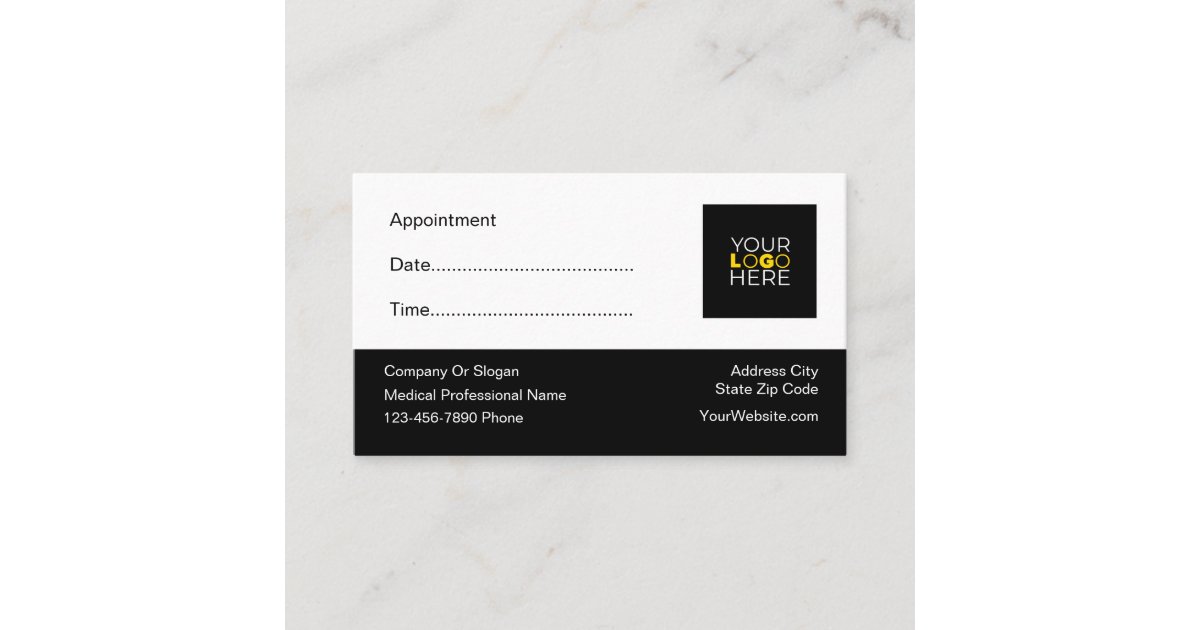 Medical Appointment Logo Template Business Card | Zazzle