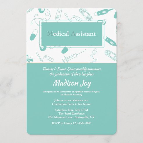 Physicians Assistant Invitations | Zazzle CA