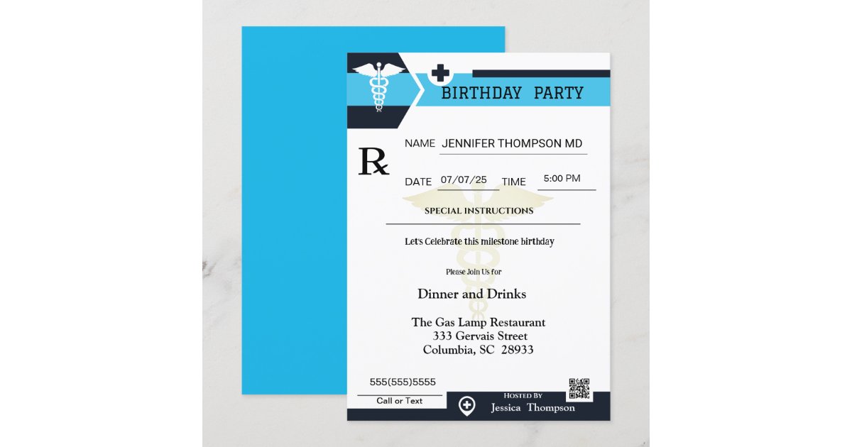 Medical Prescription Pad Birthday Invitation | Zazzle