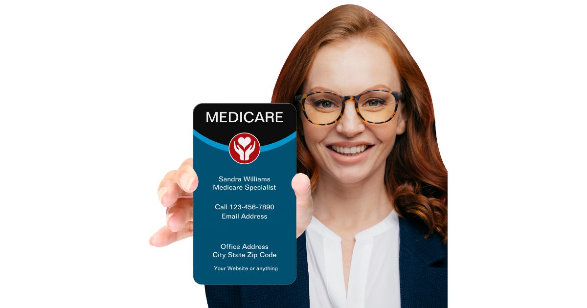 Medicare Specialist Healthcare Agent Business Card | Zazzle
