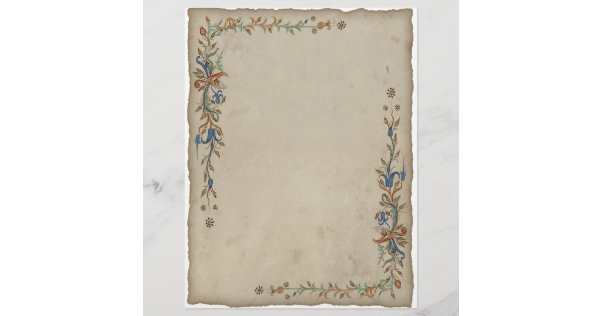 medieval paper letterhead | Zazzle