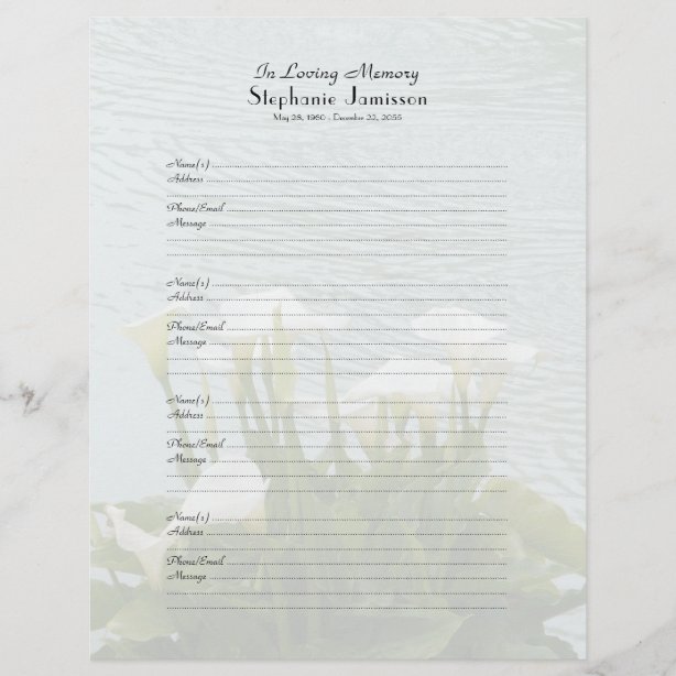 Funeral Letterhead | Zazzle CA