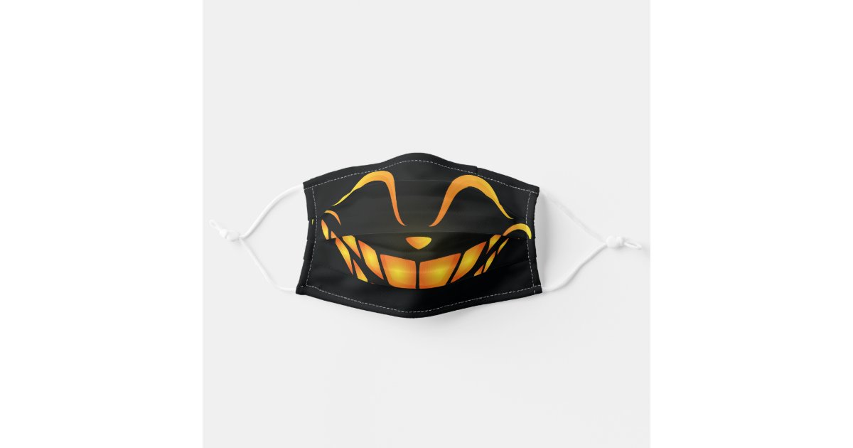 Menacing Scary Wicked Evil Smile Cloth Face Mask | Zazzle