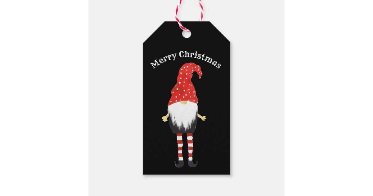 Merry Christmas/Christmas Gnome/Christmas Gift Tag | Zazzle