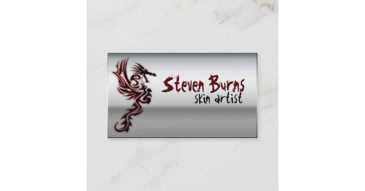 Metal Dragon Business Card | Zazzle