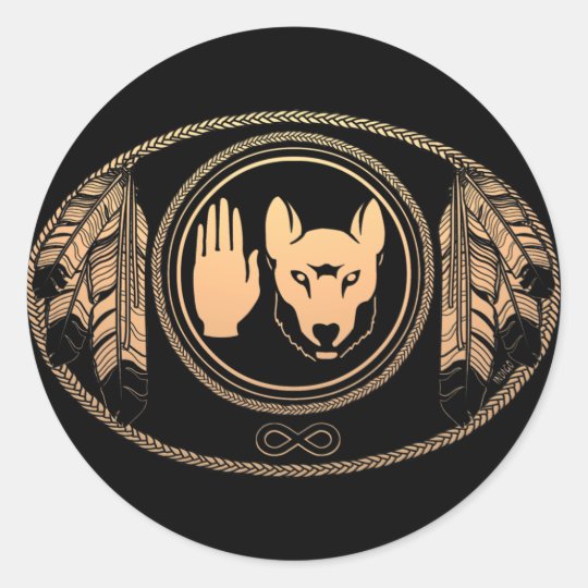 Metis Flag Art Stickers First Nations Wolf Gifts | Zazzle.ca