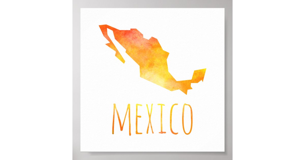 Mexico Map Poster | Zazzle