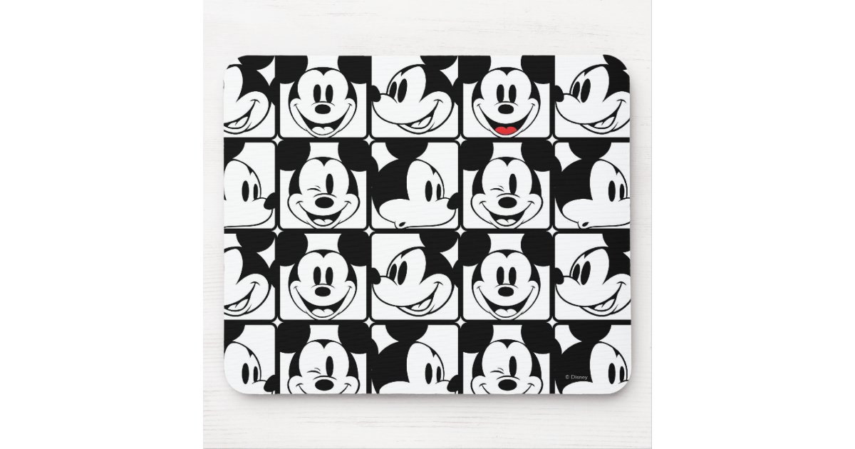 Mickey Mouse | Grid Pattern Mouse Pad | Zazzle