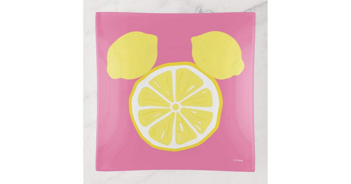 Mickey Mouse Lemon Icon Trinket Trays | Zazzle