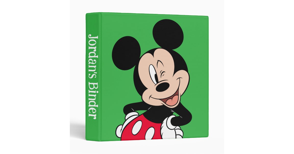 Mickey Mouse Wink Binder | Zazzle