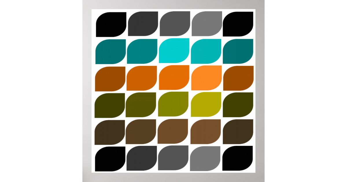 Mid-Century Modern Abstract #58 Poster | Zazzle