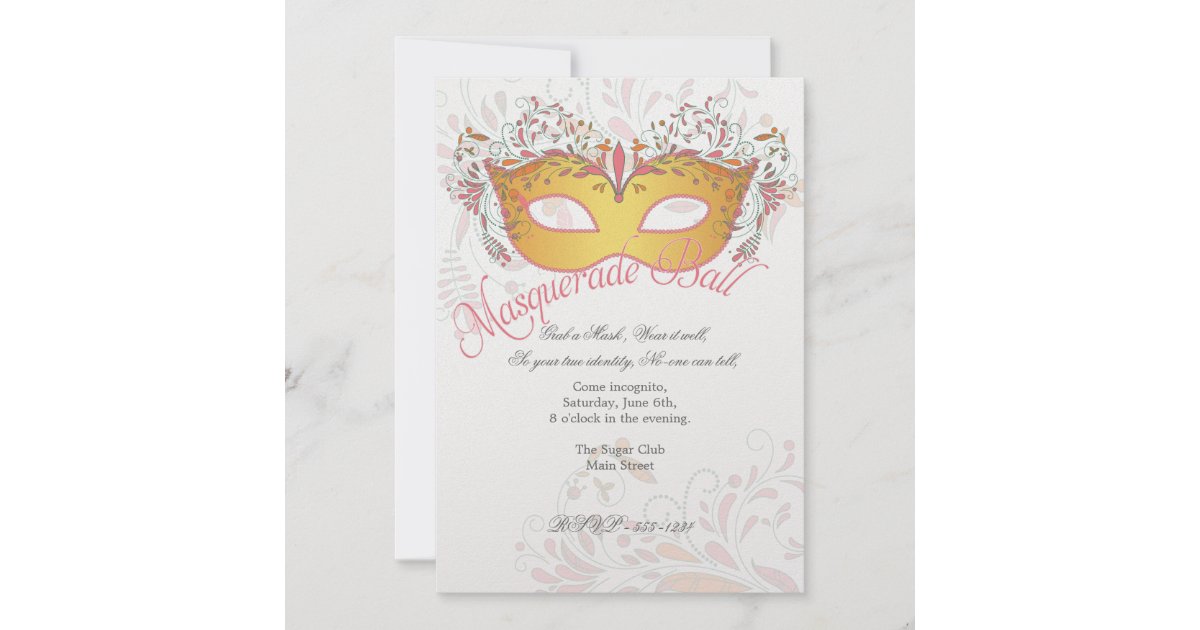 Midsummers Night Masquerade Ball Party Invitation | Zazzle