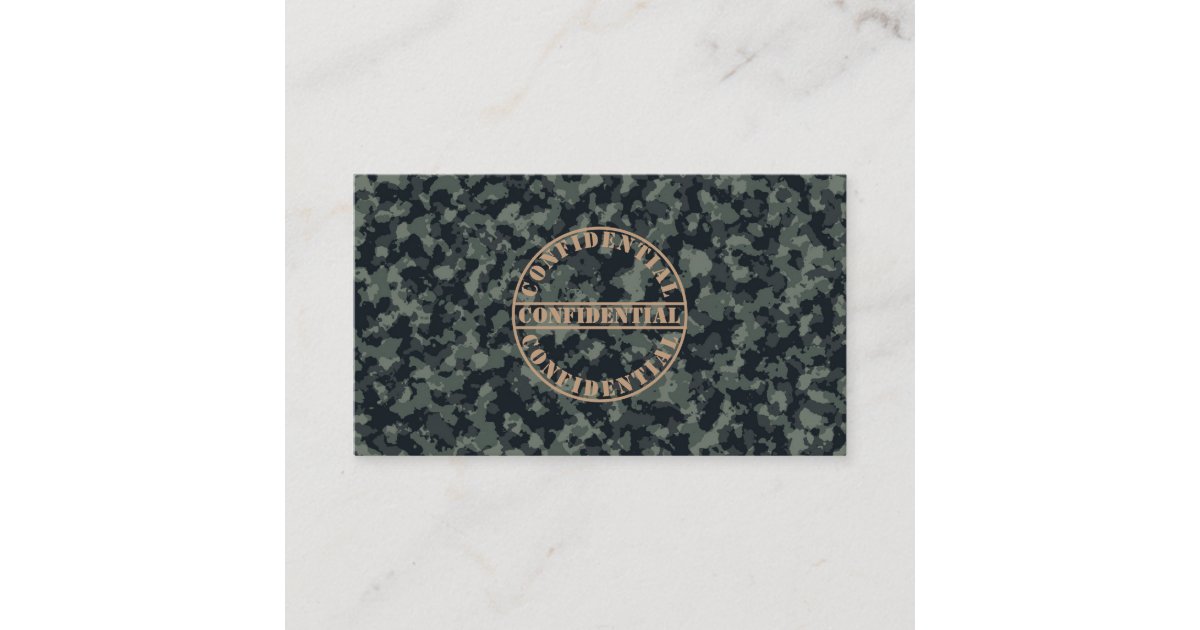 Military Armed Forces Recruiter Camouflage Style C Business Card | Zazzle