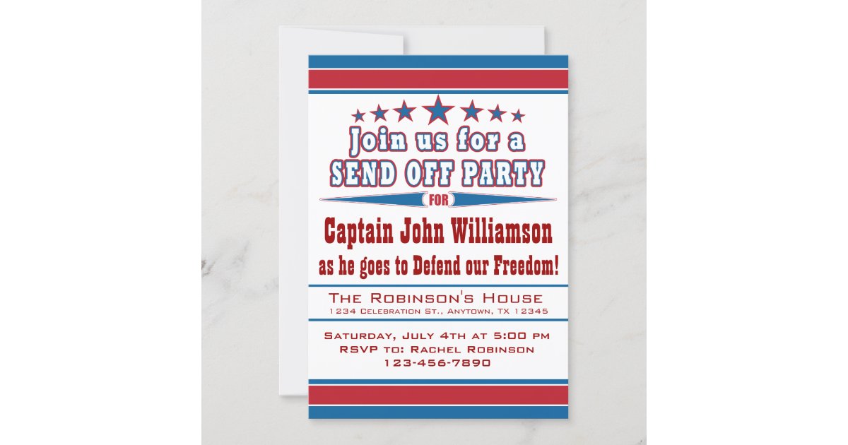 Military Deployment Send Off Party Invitation | Zazzle