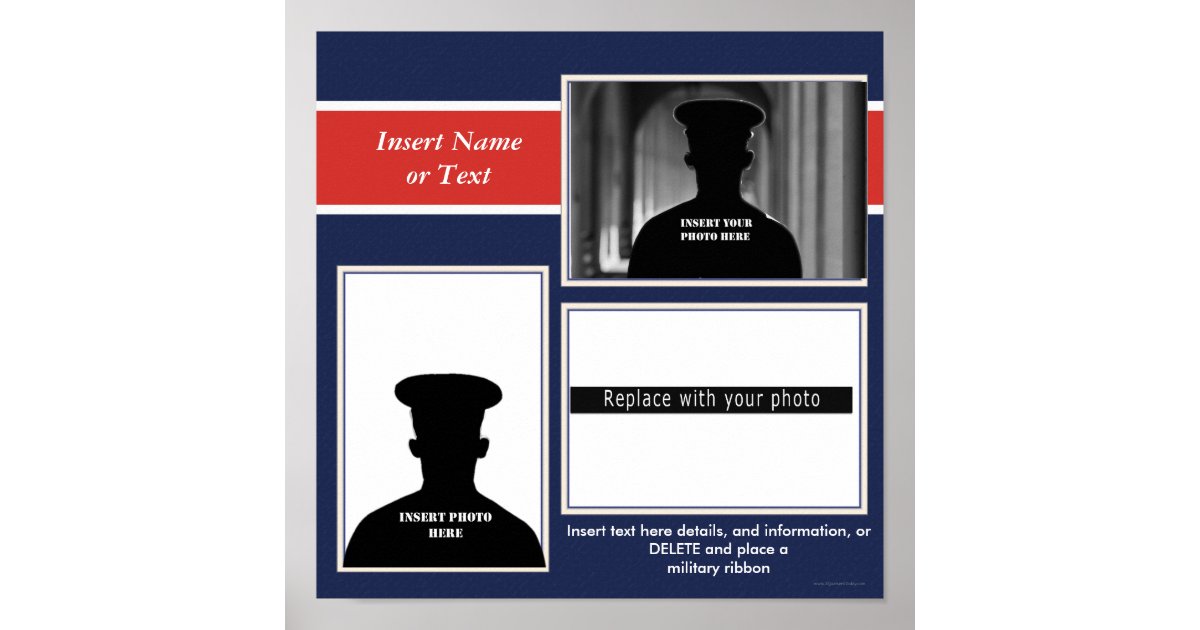 Military Themed Photo Collage Poster | Zazzle