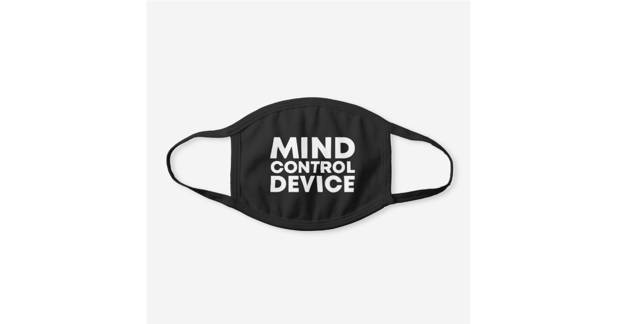 Mind control device black cotton face mask | Zazzle.ca