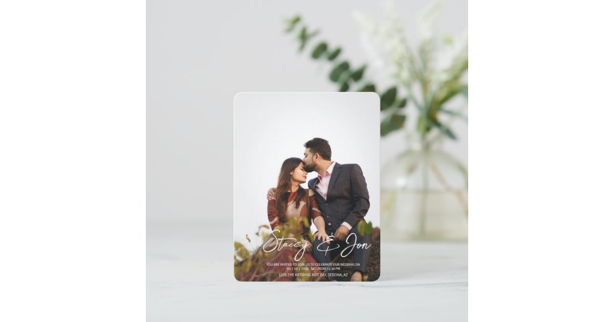 Minimalist Simple | Personalized Photo Invitation | Zazzle