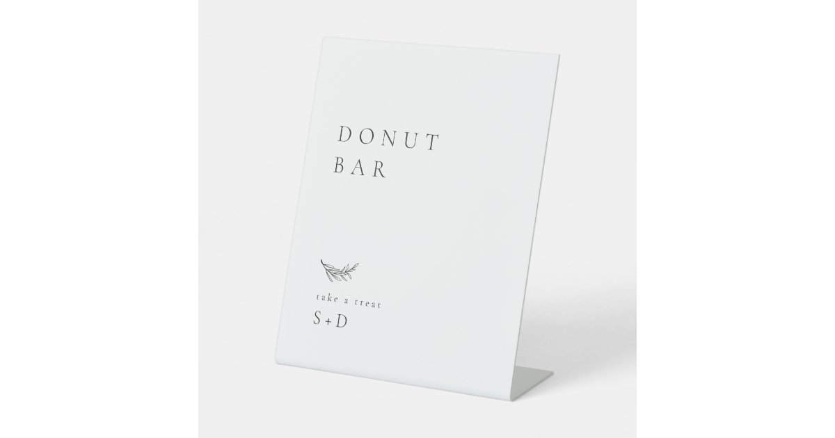 Minimalistic Doughnut Bar Wedding Sign | Zazzle