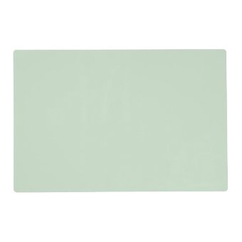 Mint Light Pastel Green Solid Colour SW 6736 Laminated Place Mat | Zazzle