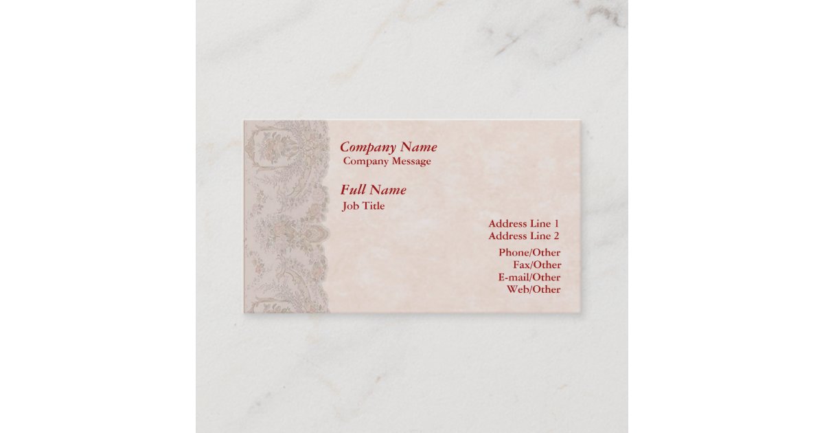 Modèle de carte de visite frontalière Rose élégant | Zazzle.ca