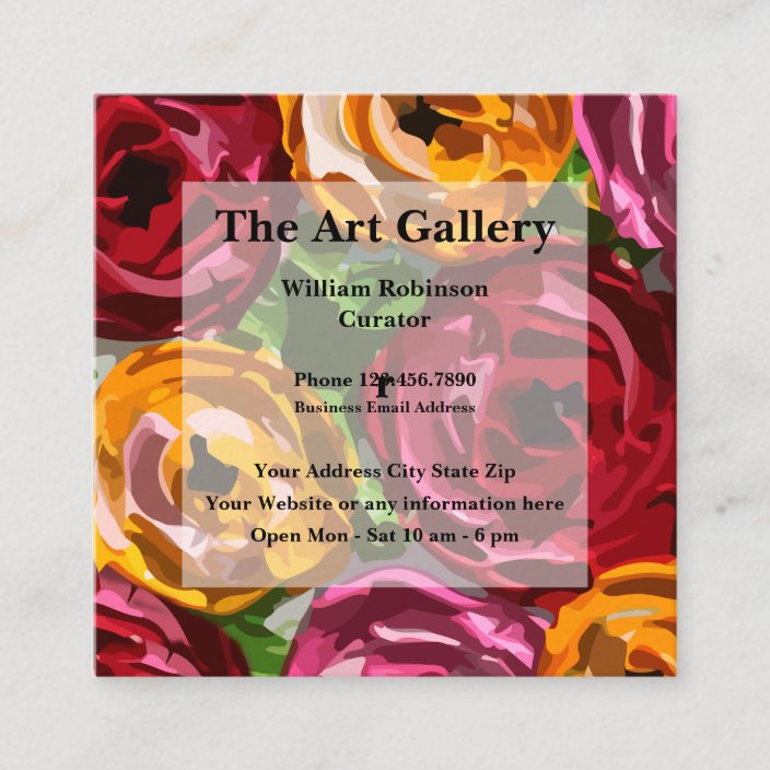 Modern Art Gallery Retail Business Cards | Zazzle.ca