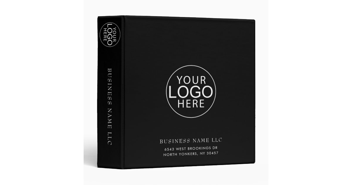 Modern Business Logo Employees Custom Binder | Zazzle