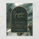 Modern Emerald Green Gold Agate Marble WEDDING Flyer | Zazzle